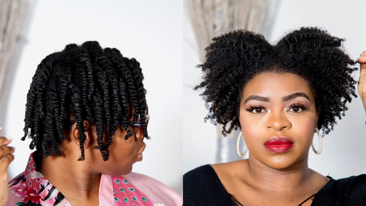 Twist Out on Short Type 4 hair! (4c hair/ 4b hair) - YouTube