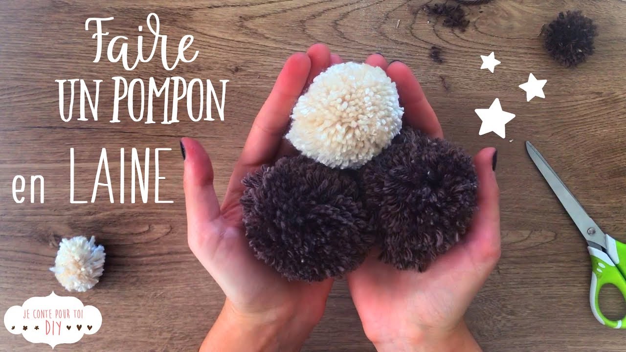 DIY - RÉALISER DES POMPONS EN LAINE - YouTube