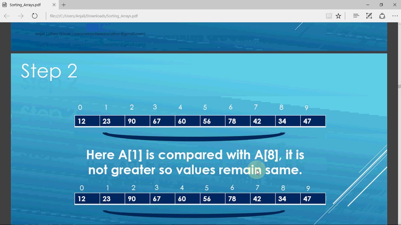 How To Sort An Array Using Selection Sort Arrays In C Youtube 6218