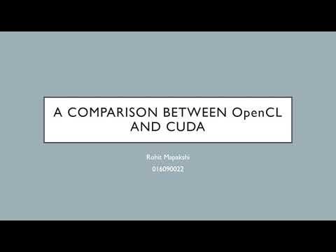 CS 259: A comparison between OpenCL and CUDA - YouTube