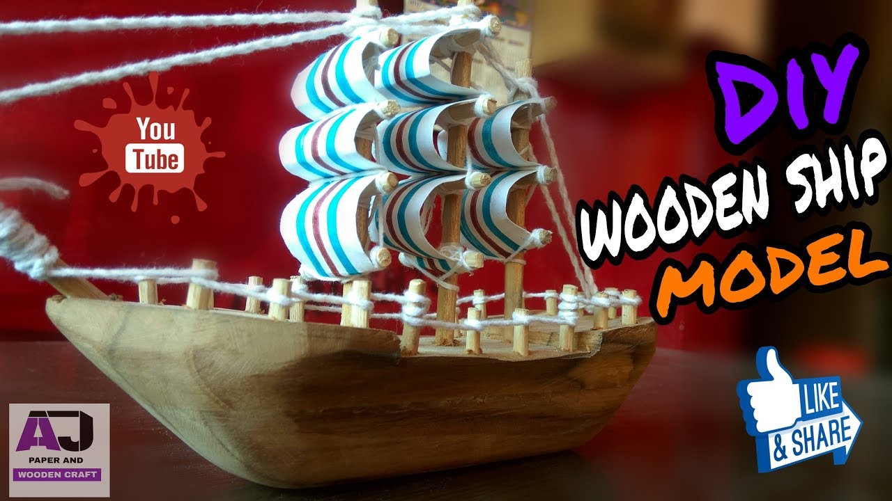 How to make new wooden ship model | DIY miniature marine - YouTube