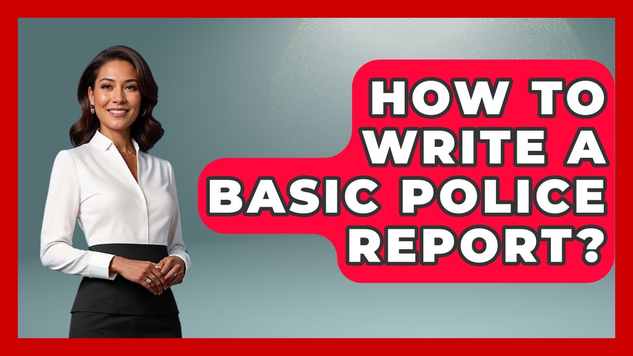 How To Write A Basic Police Report? - Law Enforcement Insider - YouTube