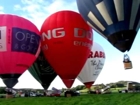 Ballon flyvning og fællesstart til Danmark mesterskabet 2010 - YouTube