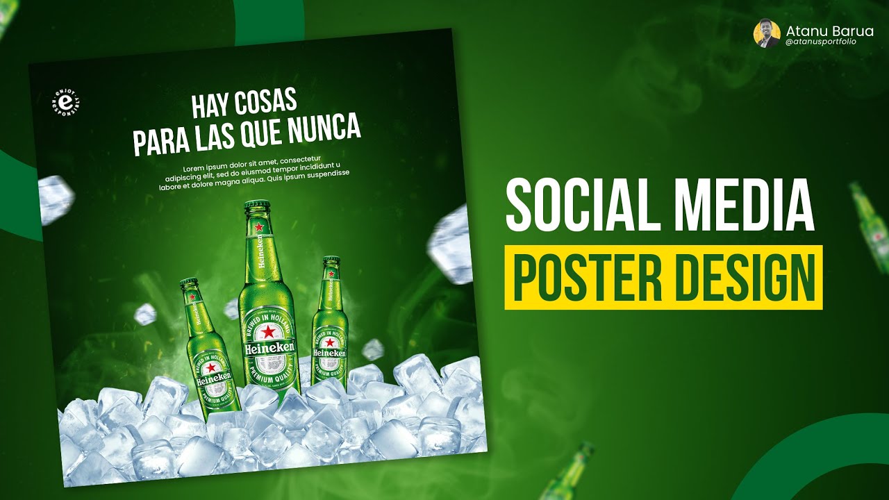 How to Create Creative social media poster design | Drinks Social Media ...