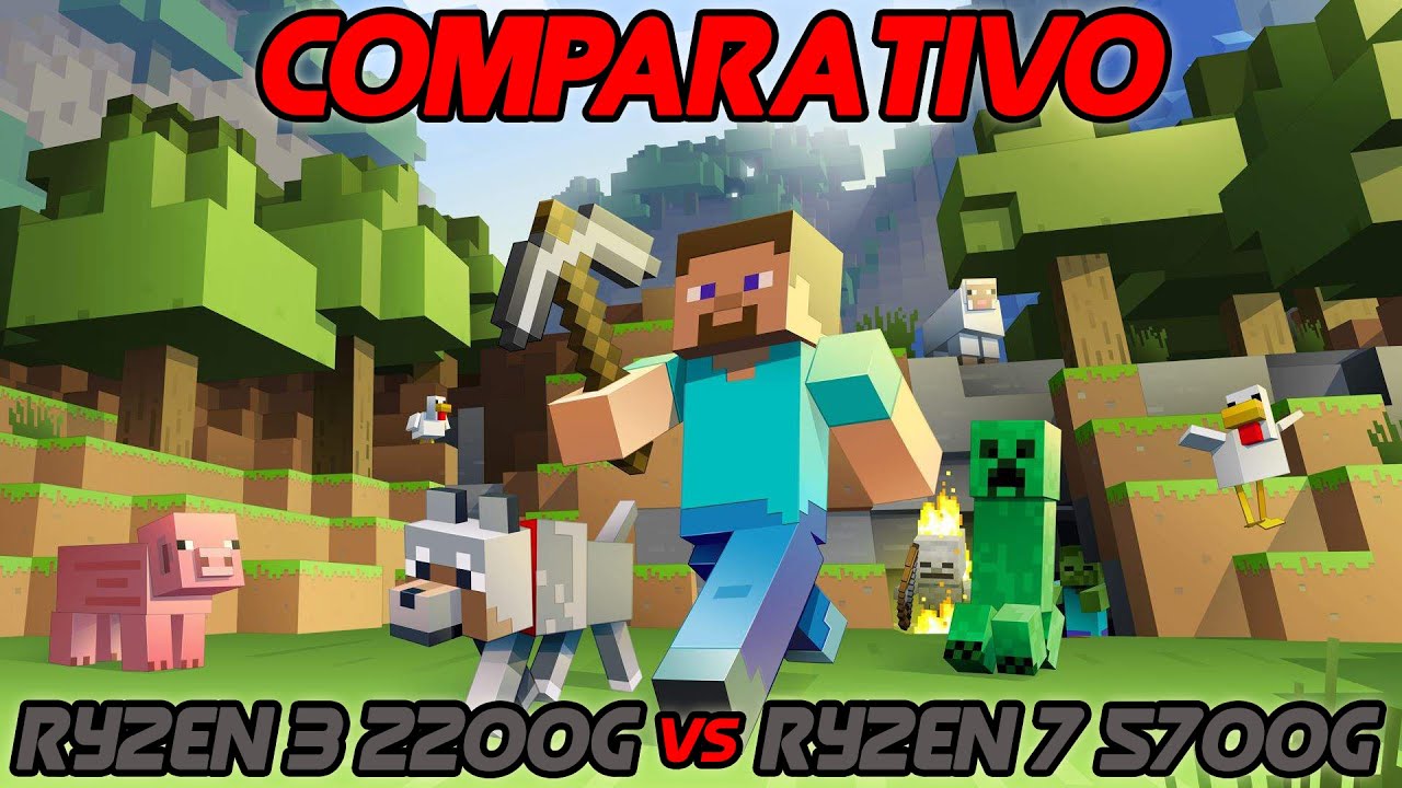 COMPARATIVO MINECRAFT - RYZEN 3 2200G vs RYZEN 7 5700G - FPS TEST - YouTube