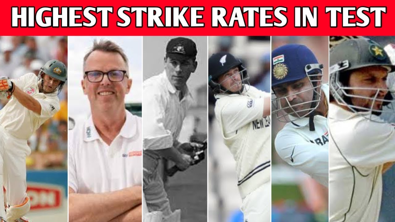 Top 10 players with highest batting strike rates in Test cricket ...