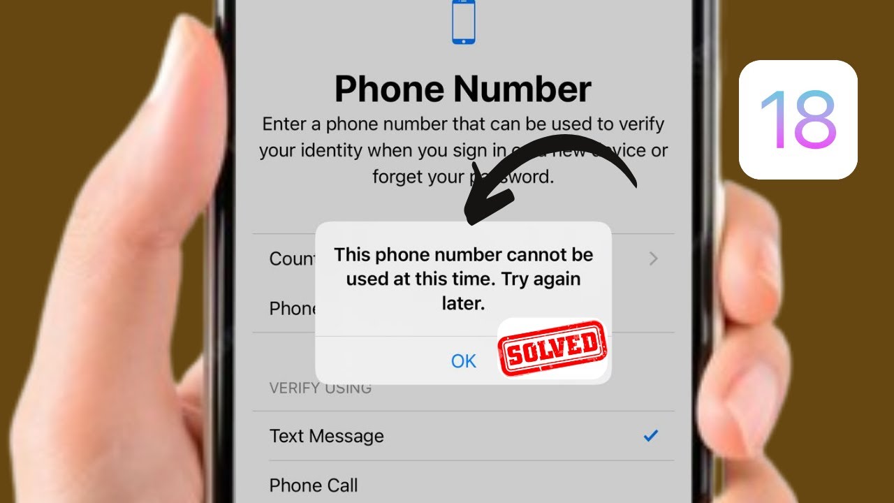 How to fix 'This phone number cannot be used at this time' Apple id ...