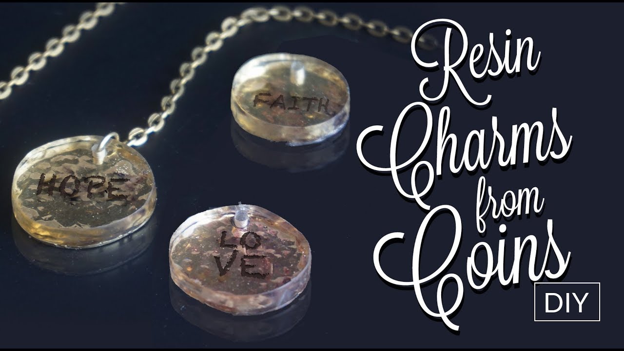 How to make Resin Charms from Copper COINS 💵 💴 💶 💷 - YouTube