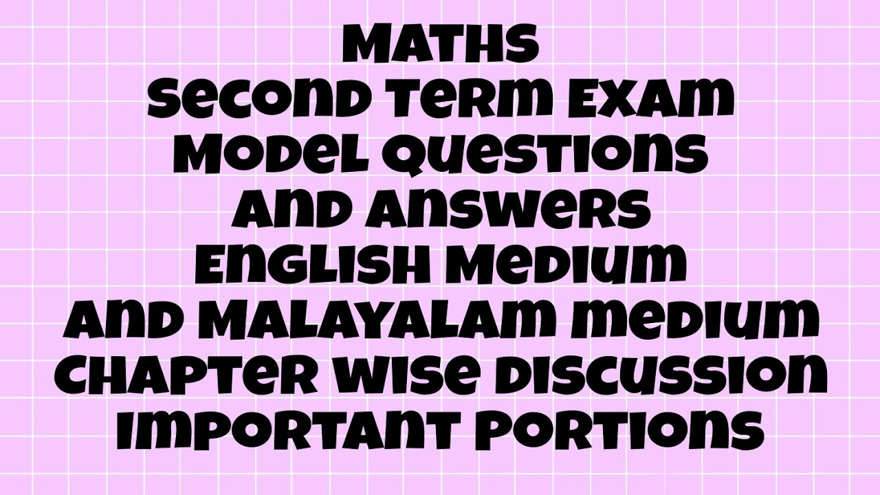 Class 3 Maths Second term exam Model questions and answers, Chapter ...