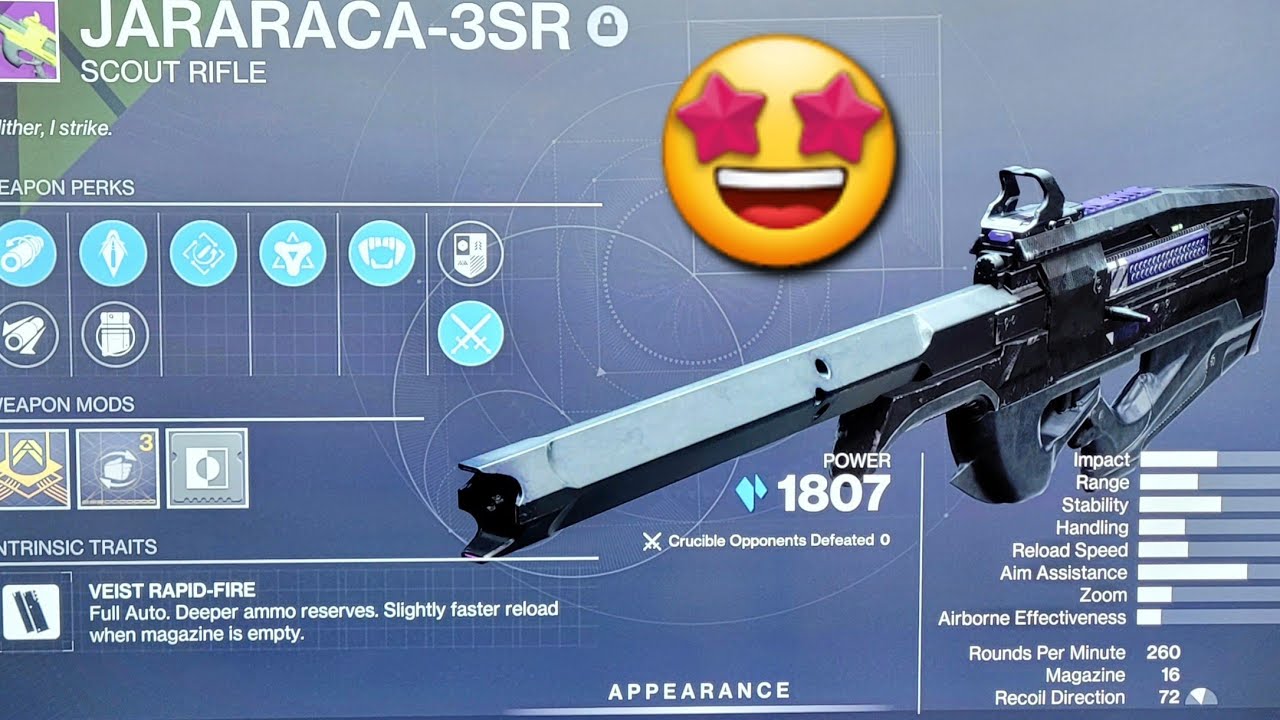 JARARACA 3SR Destiny 2 - YouTube