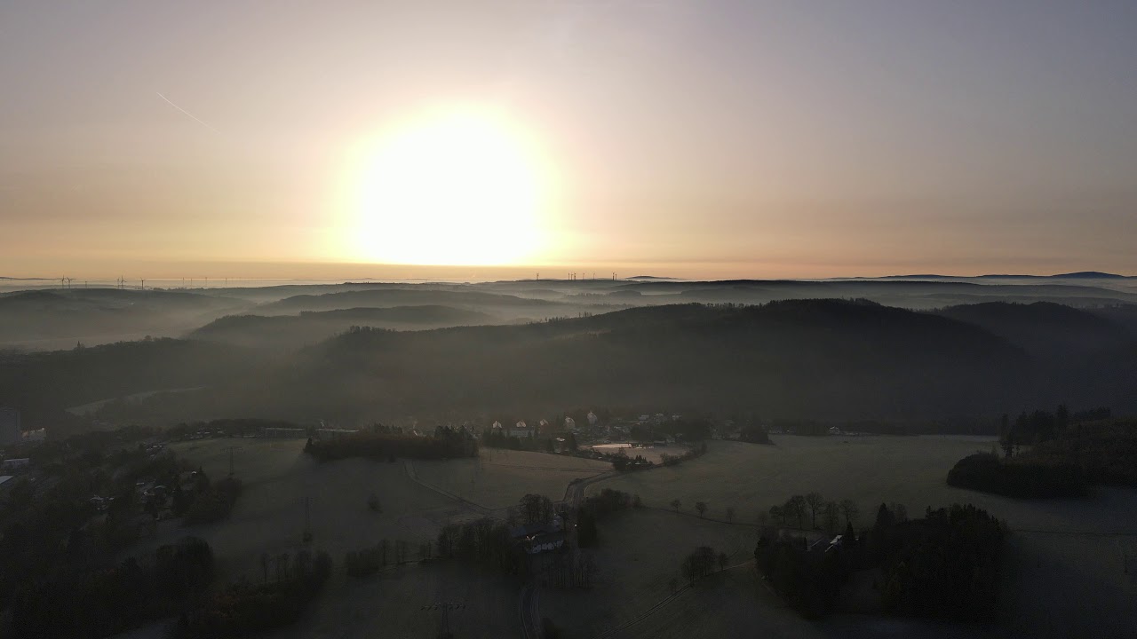 Sonnenaufgang, Rosenthal am Rennsteig, Frankenwald, Thüringer Wald ...