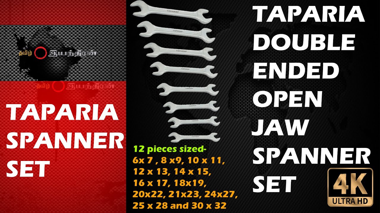 TAPARIA [₹700] DOUBLE ENDED OPEN JAW SPANNER SET 4K UHD - YouTube
