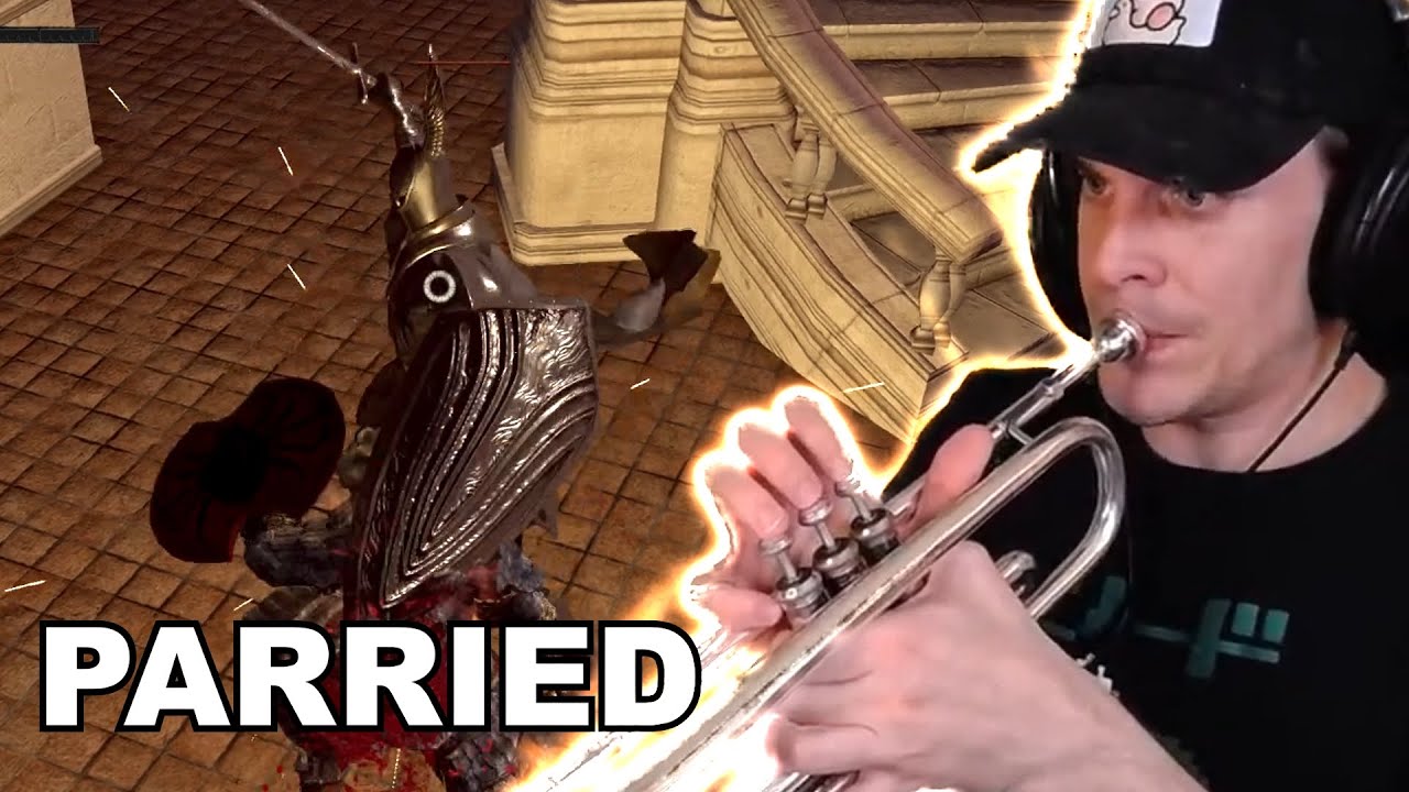 Parrying Silver Knight With TRUMPET - YouTube