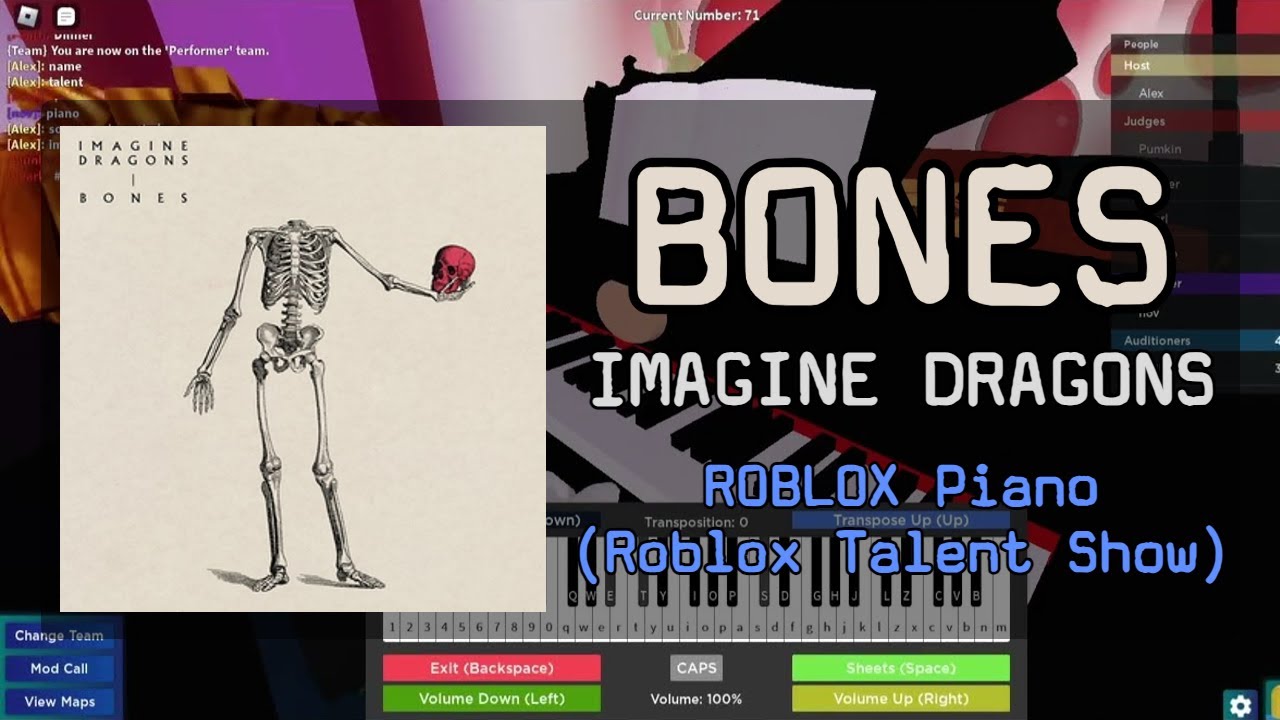 Imagine Dragons - Bones | Roblox Got Talent (ROBLOX Piano Cover) - YouTube