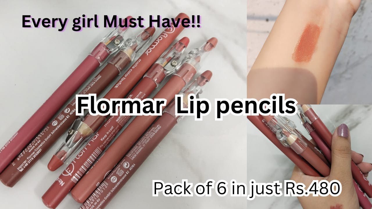 Flormar Lip pencils | Swatches and Review | Lipgloss Hacks - YouTube