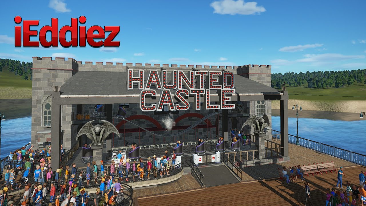 Paradise Pier - Haunted Castle Ghost Train - YouTube