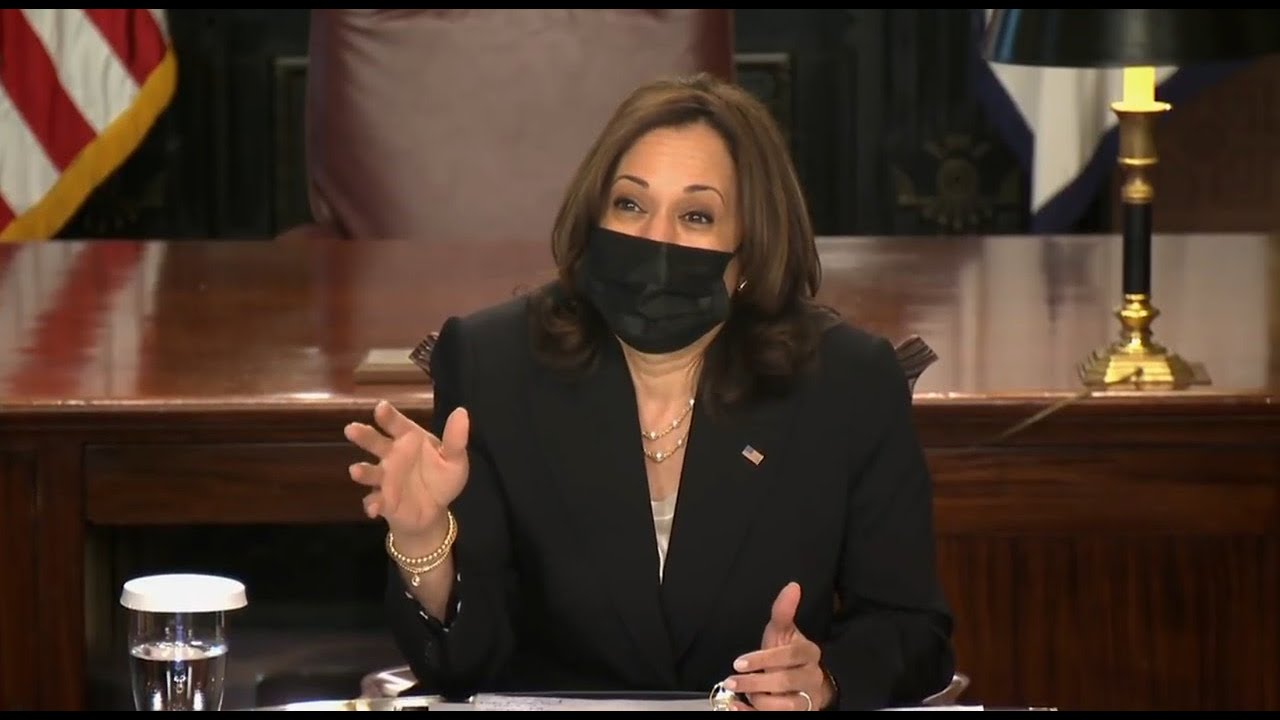 Kamala Harris holds back laughter speaking about plans to travel south ...