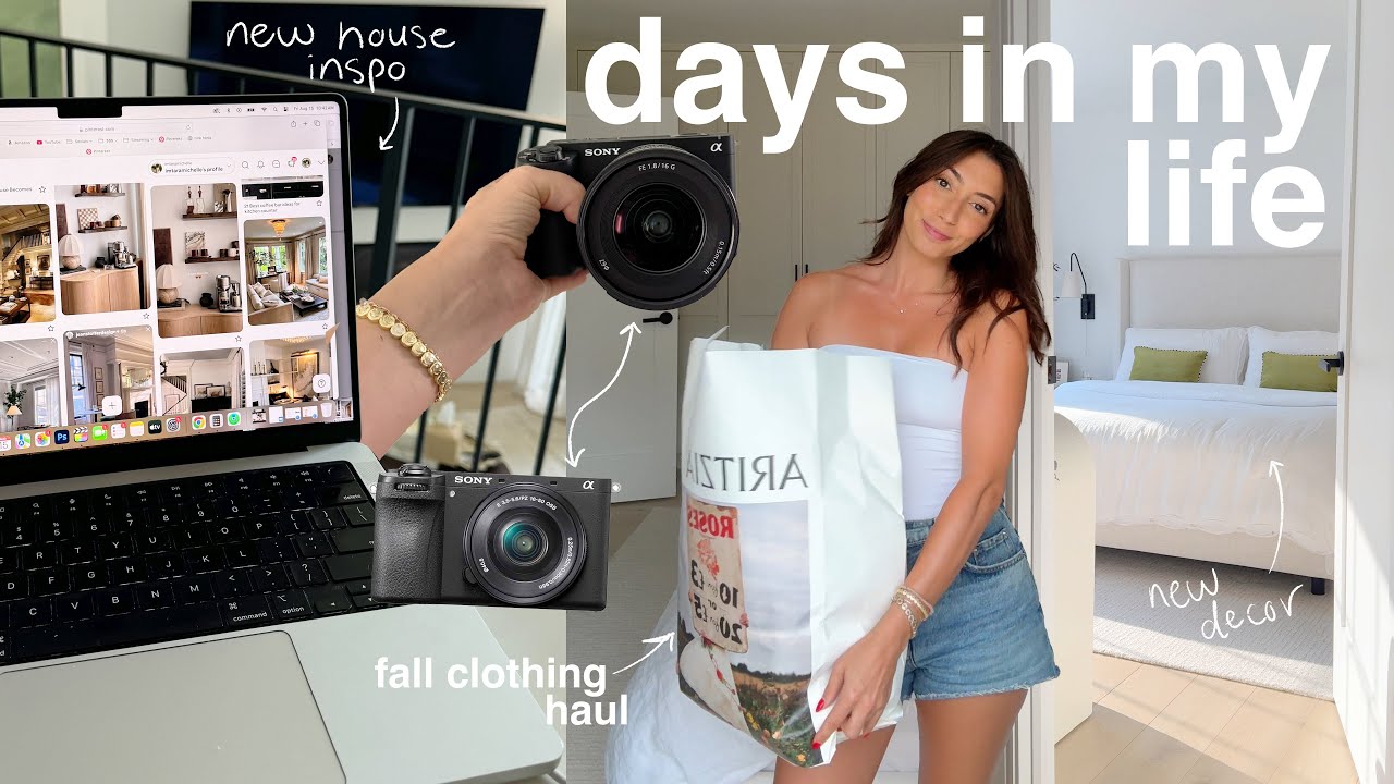 VLOG: house inspo, camera tests, early fall clothes & home decor! - YouTube