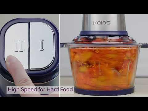 Amazoncom KOIOS 500W Powerful Electric Food Processor with 8 Cup Stainless Steel Glass Bowls ...