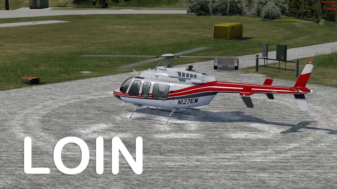 Prepar3D -Milviz Bell 407 visual approch Loin hospital - YouTube