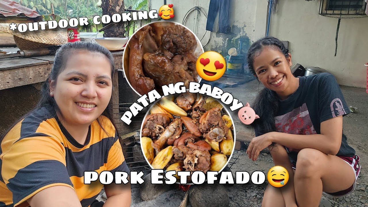 Outdoor Cooking Pork Estofado | Estofadong Pata ng Baboy🐷 - YouTube
