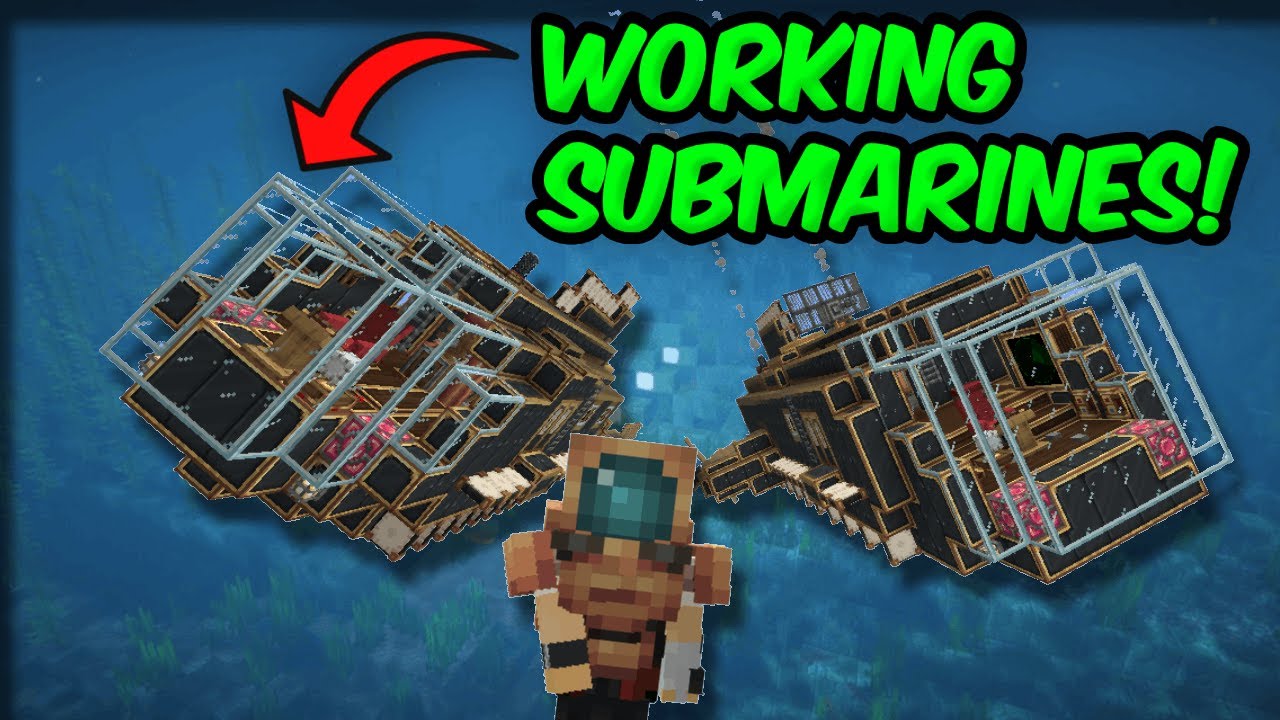 I Built A WORKING SUBMARINE In Minecraft Create Mod - YouTube