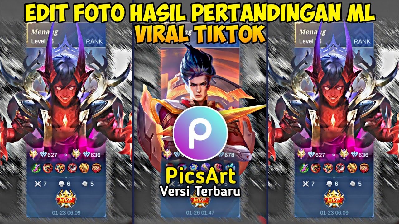 Cara Edit Foto Hasil Pertandingan ML di Aplikasi PicsArt Versi Terbaru ...