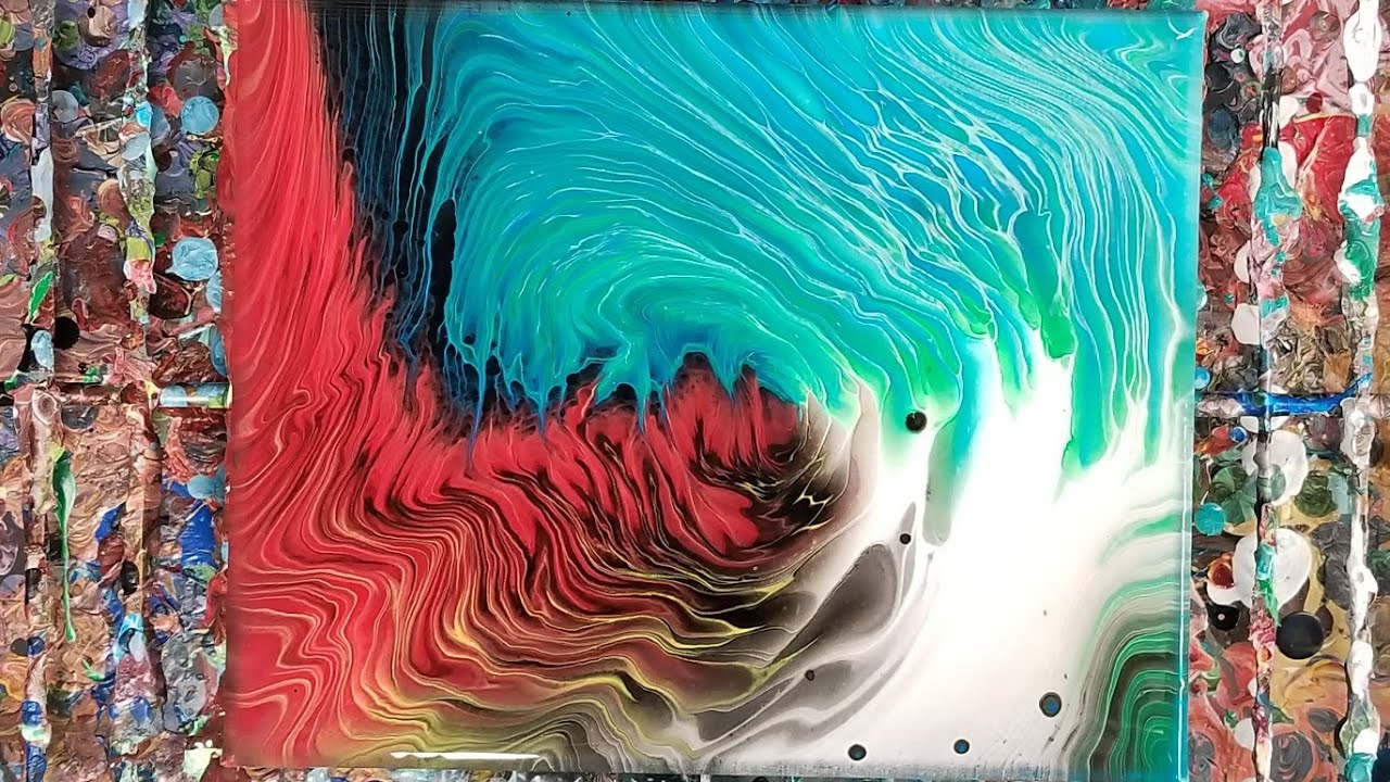 Dual Tree Ring Acrylic Pour - YouTube