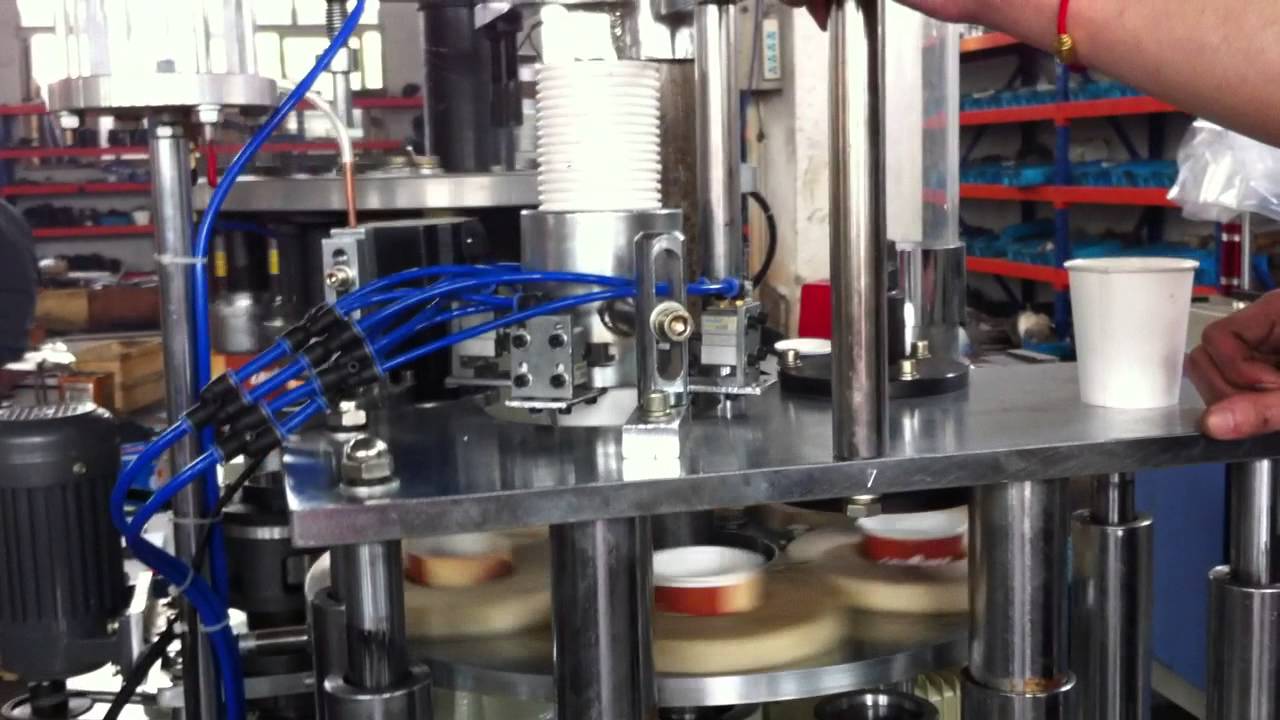 OBZ 12 MACHINE GOBELET PAPIER AVEC ULTRASONS 4 12 OZ 45 50 UN MUN - YouTube