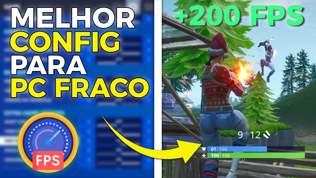 Melhor Configuração de FORTNITE Para PC/Notebook FRACO - Aumente seu ...