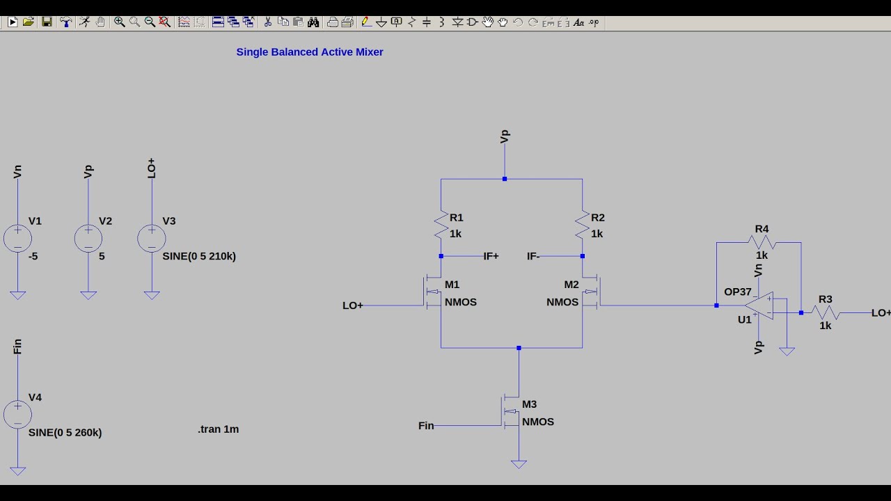 Electronic Basic 1:LTSpice Design And Simulator Single Balanced Mixer ...
