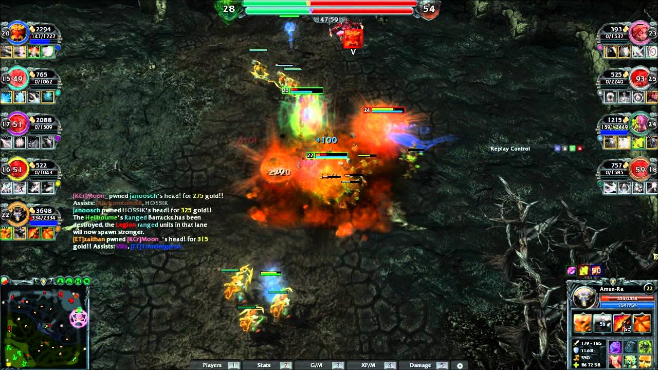 Heroes Of Newerth - Amun-Ra and Monkey King vs Hellbourne! - YouTube