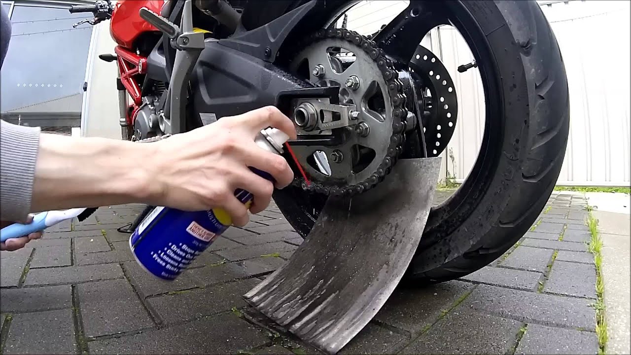 How to: Clean Motorcycle Chain - YouTube