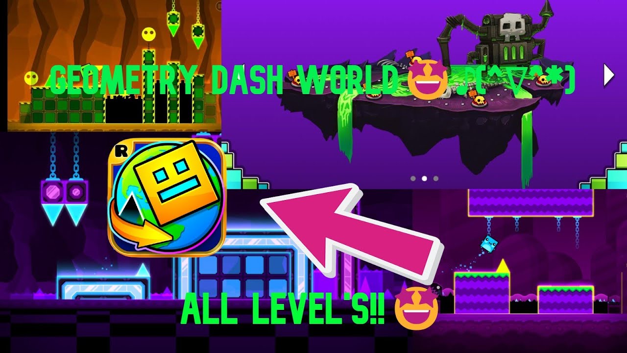 Geometry Dash World All level's complete!!🌍🤩 - YouTube