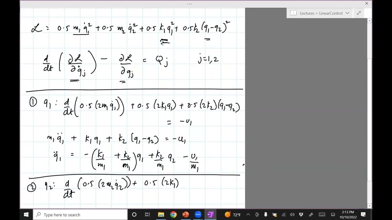 Robotics Lec 16a: Linear Control, State space, Pole Placement, LQR (1 of 2) (Fall 2022) - YouTube