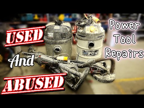 Power Tool Repairs, fixing up some Used and Abused Menzer, Fox and Porter Cable tools.