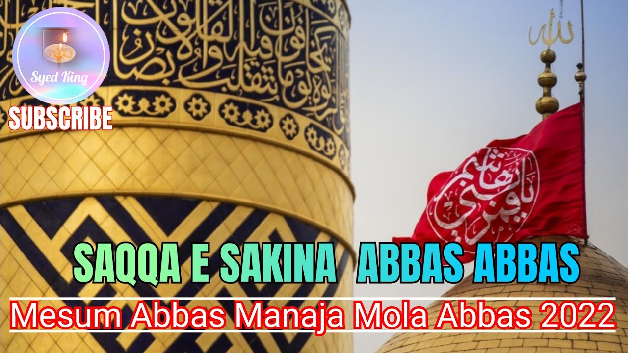 🥺 SAQQA E SAKINA ABBAS ABBAS 🥀 Mesum Abbas Manaja Mola ghazi 2022 ...