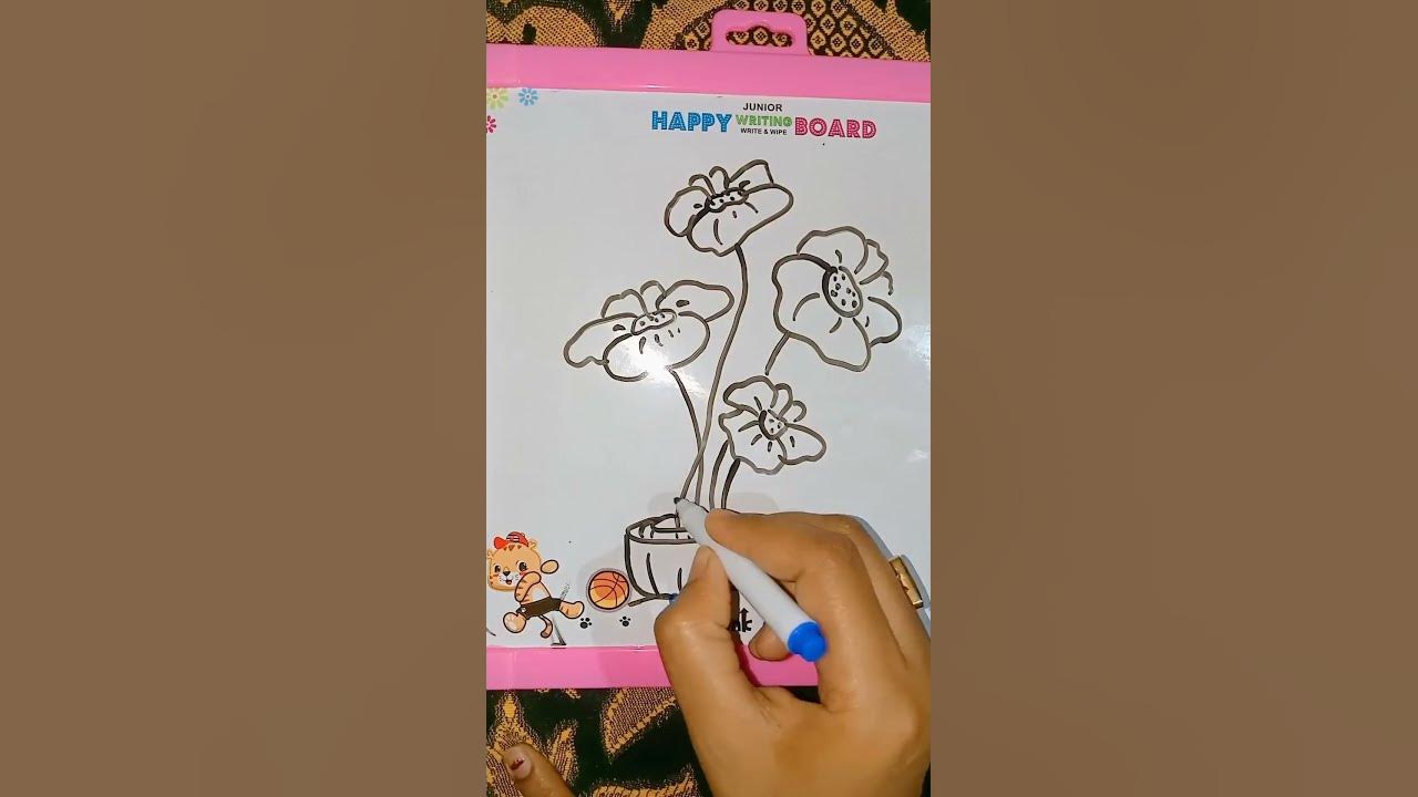 easy and simple flower's drawing #youtubeshorts #shortvideo @cs ...