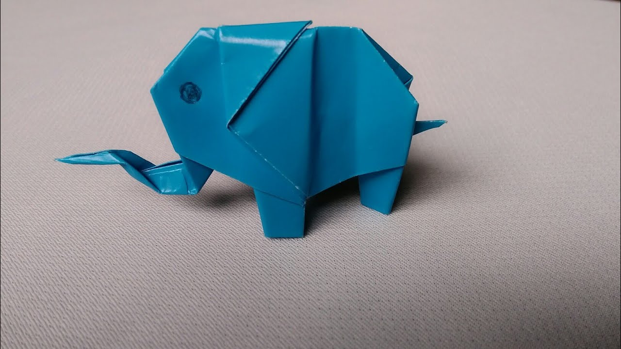 Cara Simpel Membuat Origami Gajah l Elephant - YouTube