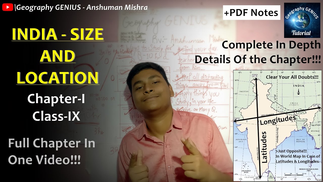 INDIA -- SIZE & LOCATION || Chapter-I/Class-9/GEOGRAPHY | Full Chapter ...
