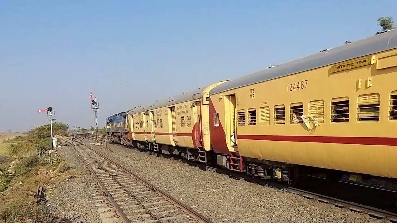 Legendary Saurashtra Mail with Sabarmati WDP-4D - YouTube