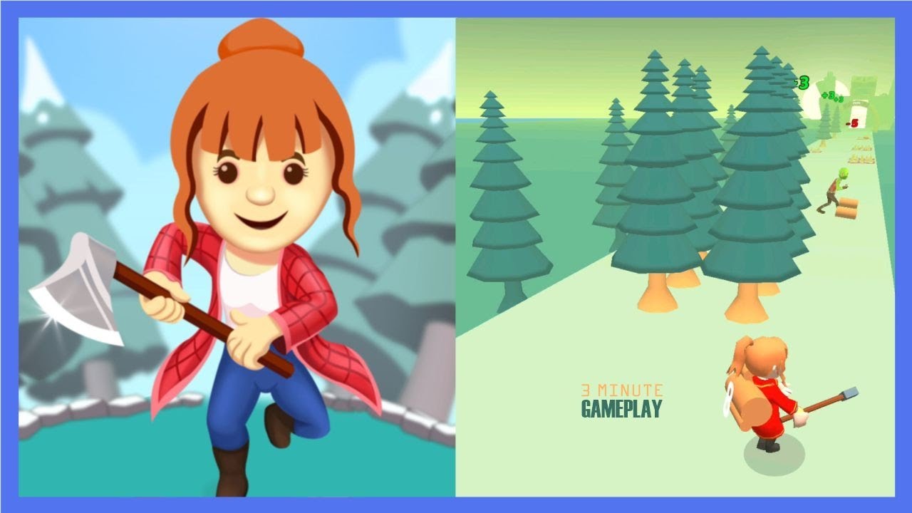 Lumberjack Run 3D | 3 Minute Gameplay pt.02 | Level 6-9 - YouTube