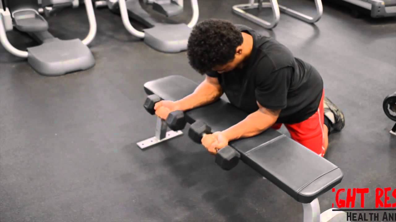 Tutorial | Palms-Up Dumbbell Wrist Curl on Flat Bench - YouTube