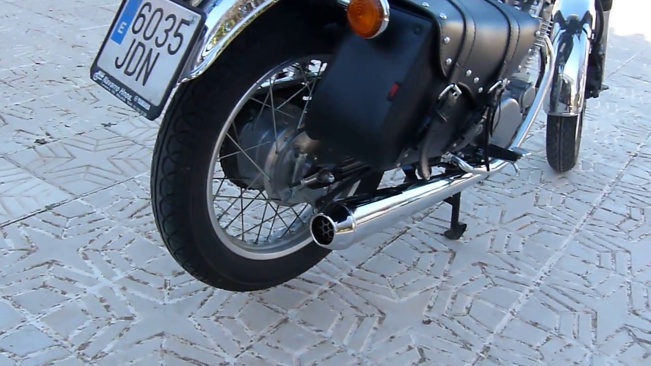 dunstall muffler for 2015 Yamaha sr 400 - YouTube