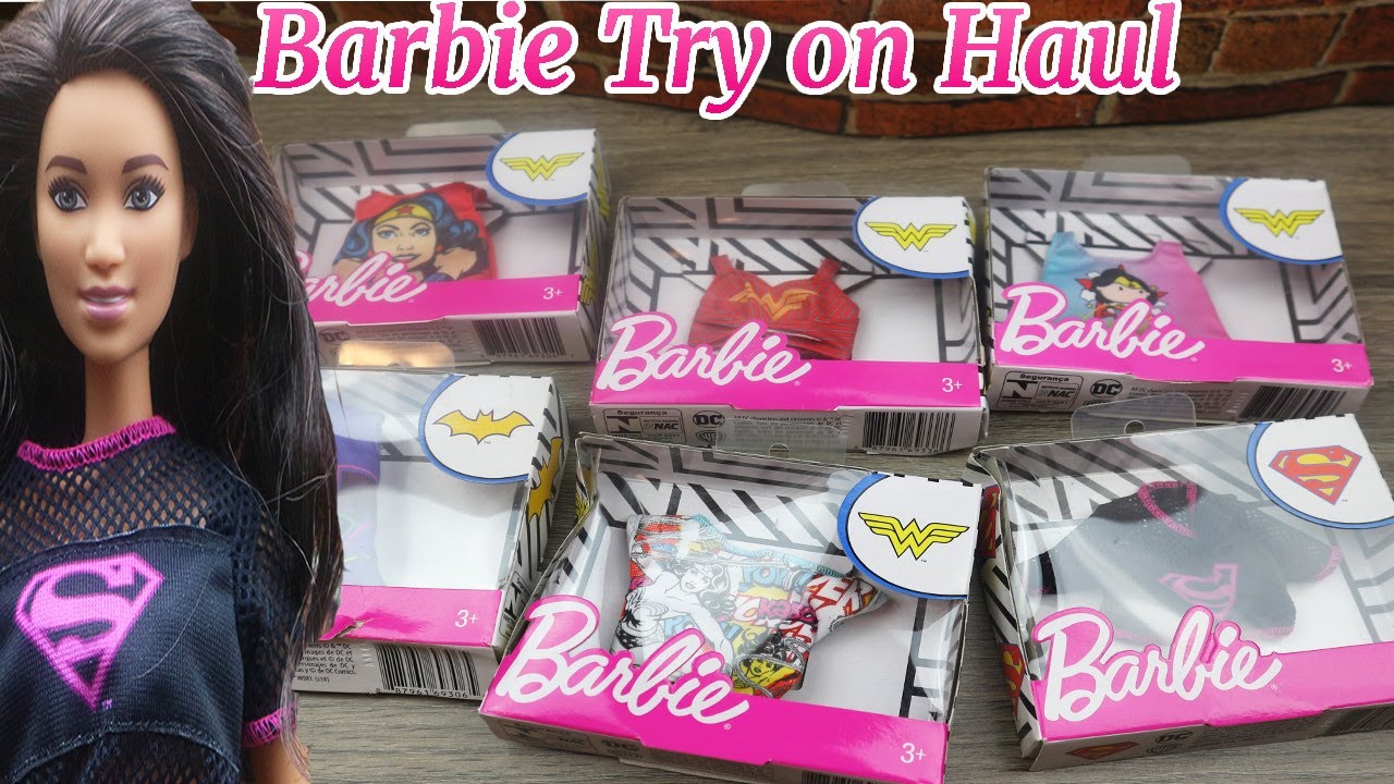 Barbie Fashions | Try on Haul | Wonder Woman and more - YouTube