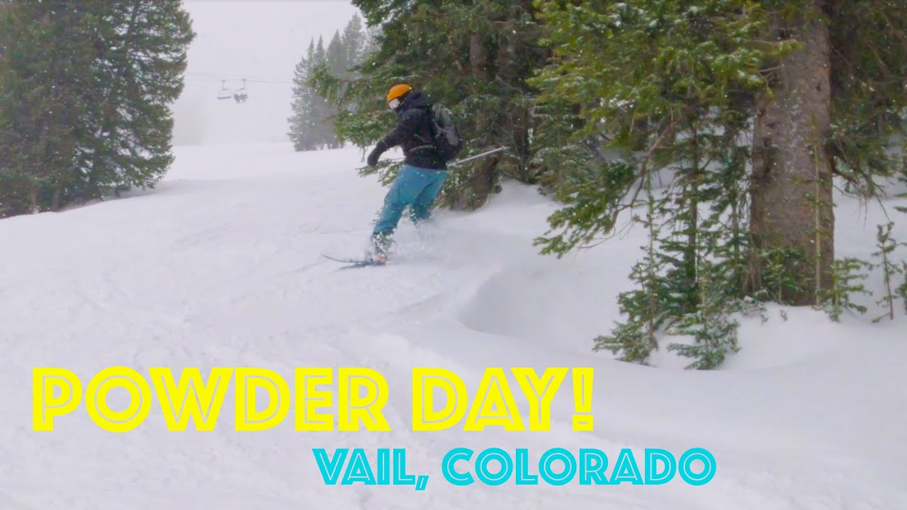 POWDER DAY AT VAIL MOUNTAIN Ski Resort, Vail Colorado, Epic Pass (GoPro ...