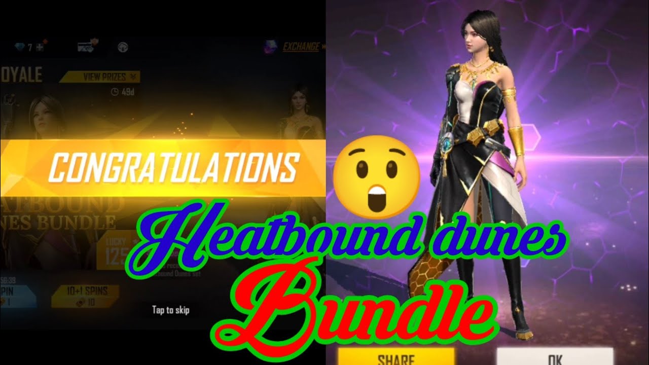 free fire new bundle/ heatbound dunes bundle 😲/ free fire game play ️ ...