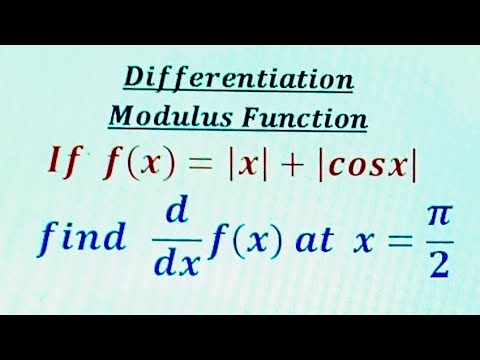 Differentiation - LHD and RHD. Concept of non differentiability of ...