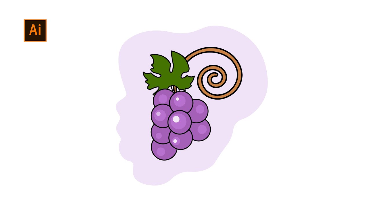 Grapes illustration in adobe illustrator | #3 - YouTube
