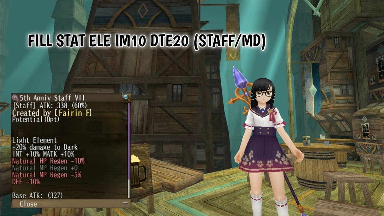 Toram Online - How to fill stat ELE IM10 DTE20 - YouTube